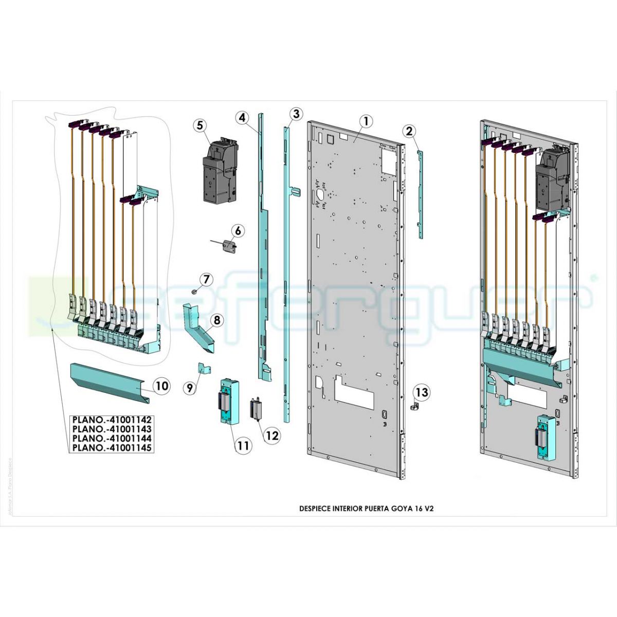 PLETINA CERRAJA (GOYA) V2 | Seferguer, máquinas de vending